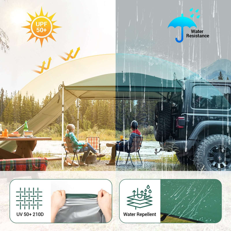 GOTIDY Car Awning Camping Tent, Retractable Support Rods